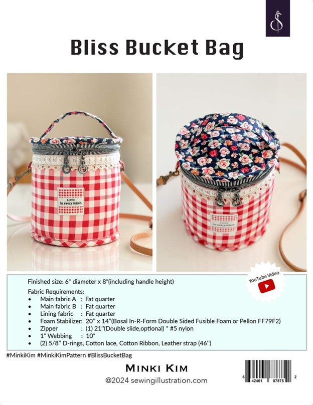 Minki Kim Bliss Bucket Bag Pattern – Minding My P's & Q's Quilt Shop